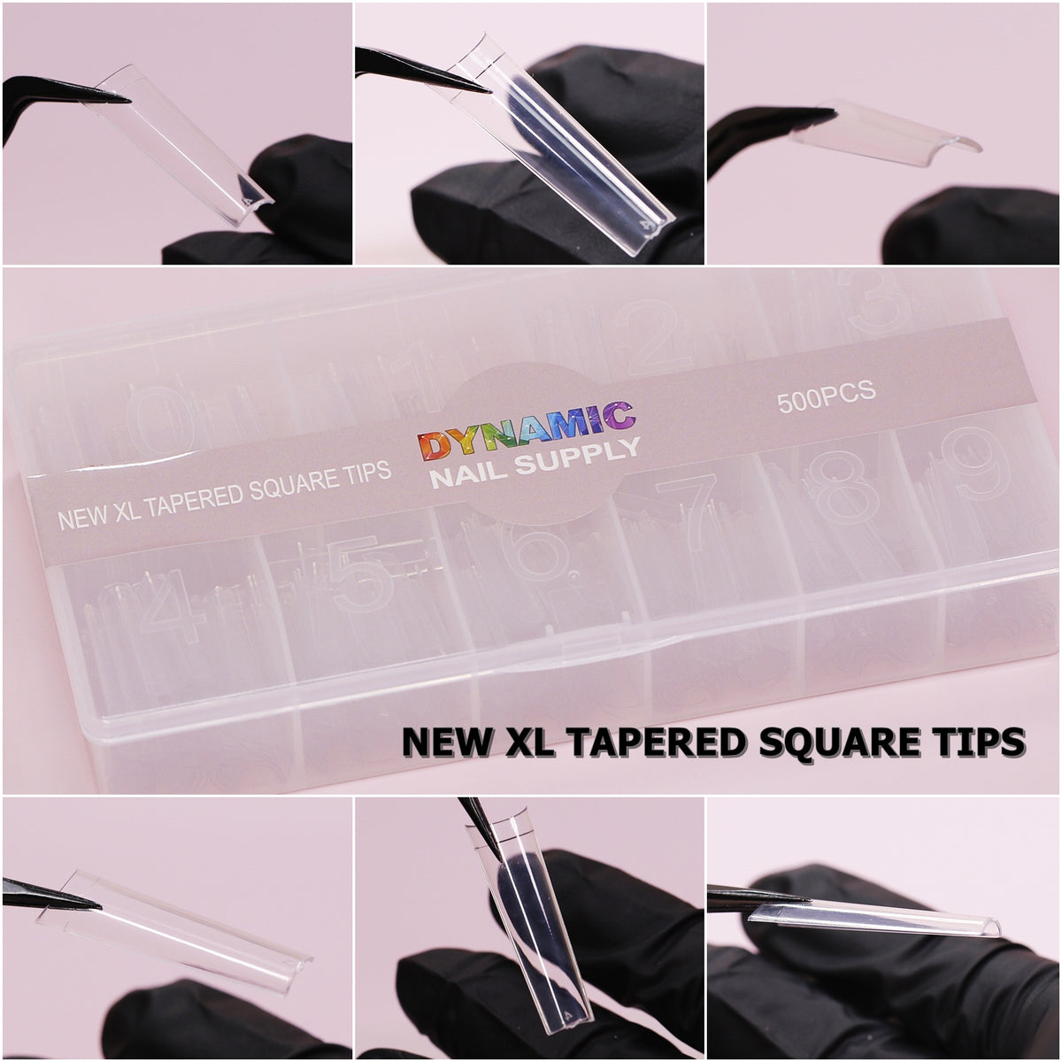 New XL Tapered Square Tips (Updated) - XL - 10 sizes - 500 tips - Clea ...
