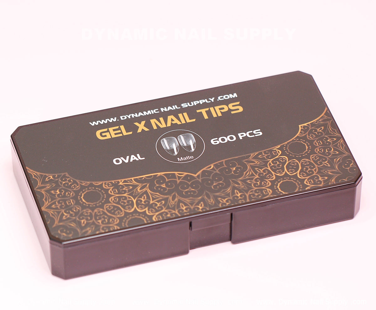 [Oval] Full Cover Tips - Soft Gel X tips - 600 pcs - Regular Length- 1 ...