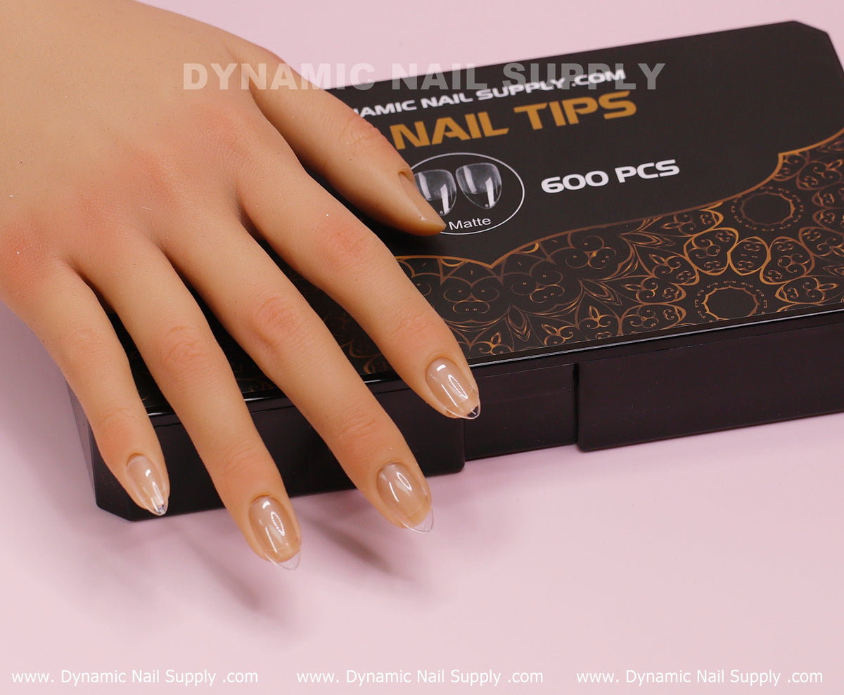 [Oval] Full Cover Tips - Soft Gel X tips - 600 pcs - Regular Length- 1 ...