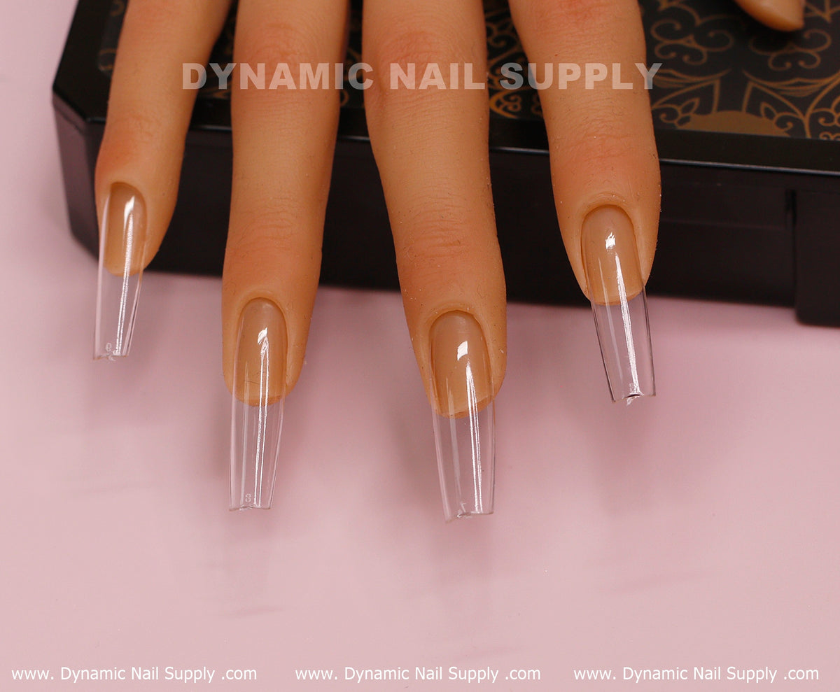[Square L] Full Cover Tips - Soft Gel X tips - 360 pcs - Long Length ...