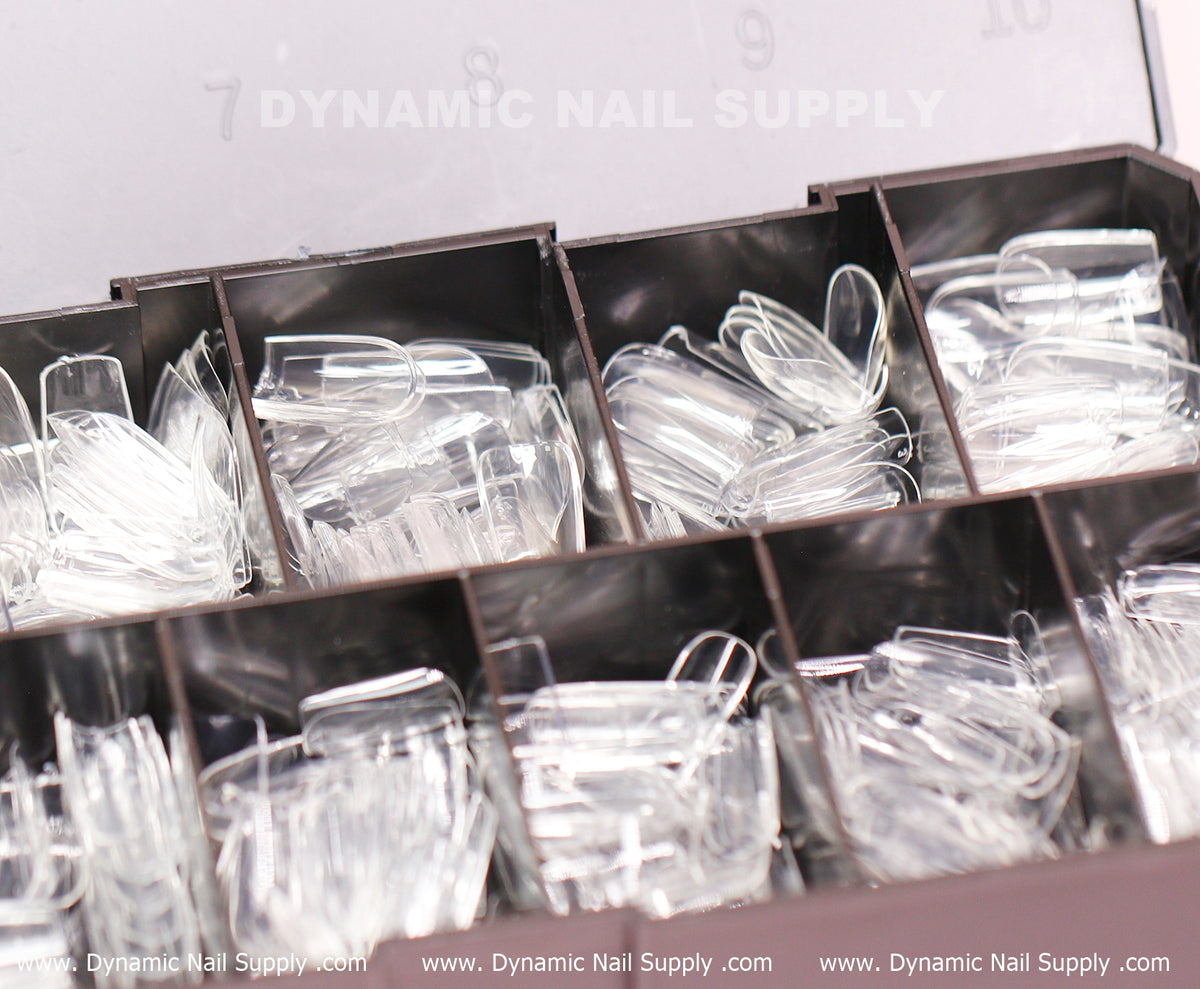 [Square S] Full Cover Tips - Soft Gel X tips - 600 pcs - Short Length ...