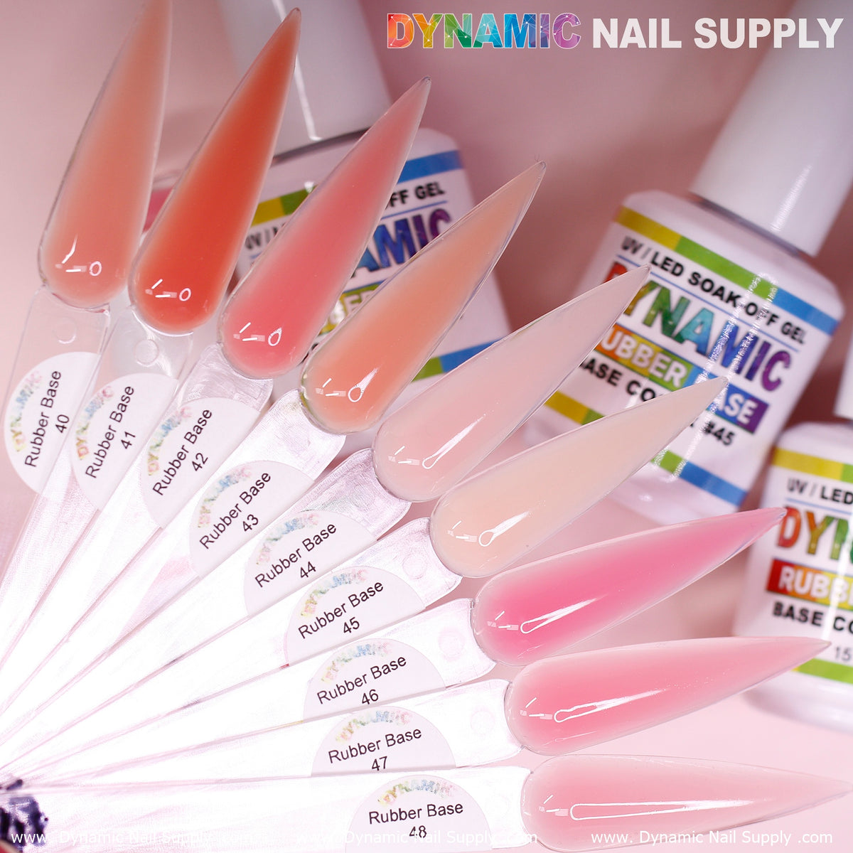 (BIAB) Rubber Base gel (Builder Gel in a Bottle) Number 40 to 48 colle ...