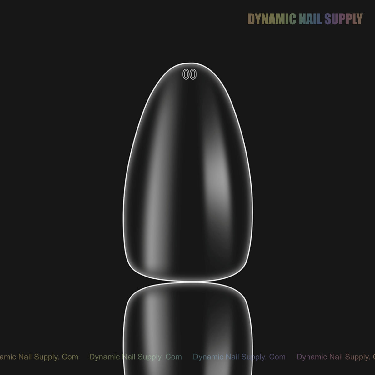 Sculpted Almond (Medium) Full Cover Soft-Gel Nail Tips (Black Box ...