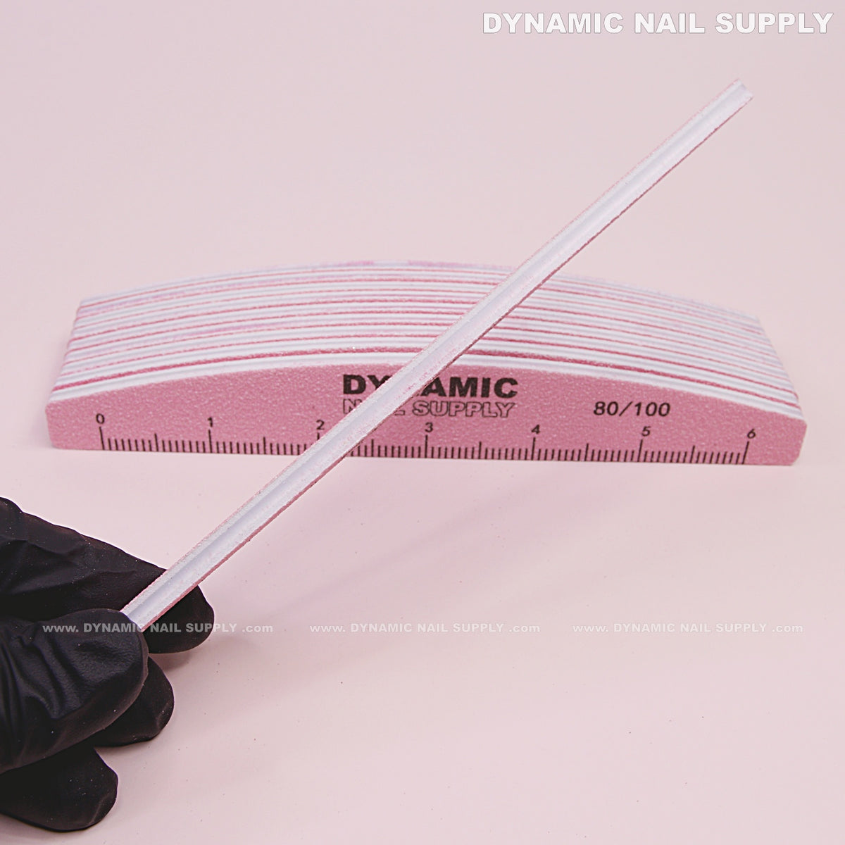 Half-moon Nail files Grit 80/100 - Pack 10 - Pink hand file with Doubl ...