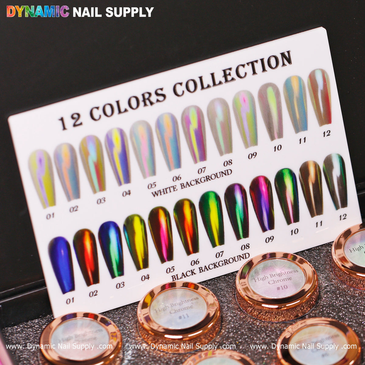 DYNAMIC Iridescent Chrome High-Pigment Powder (High-quality micron fin ...