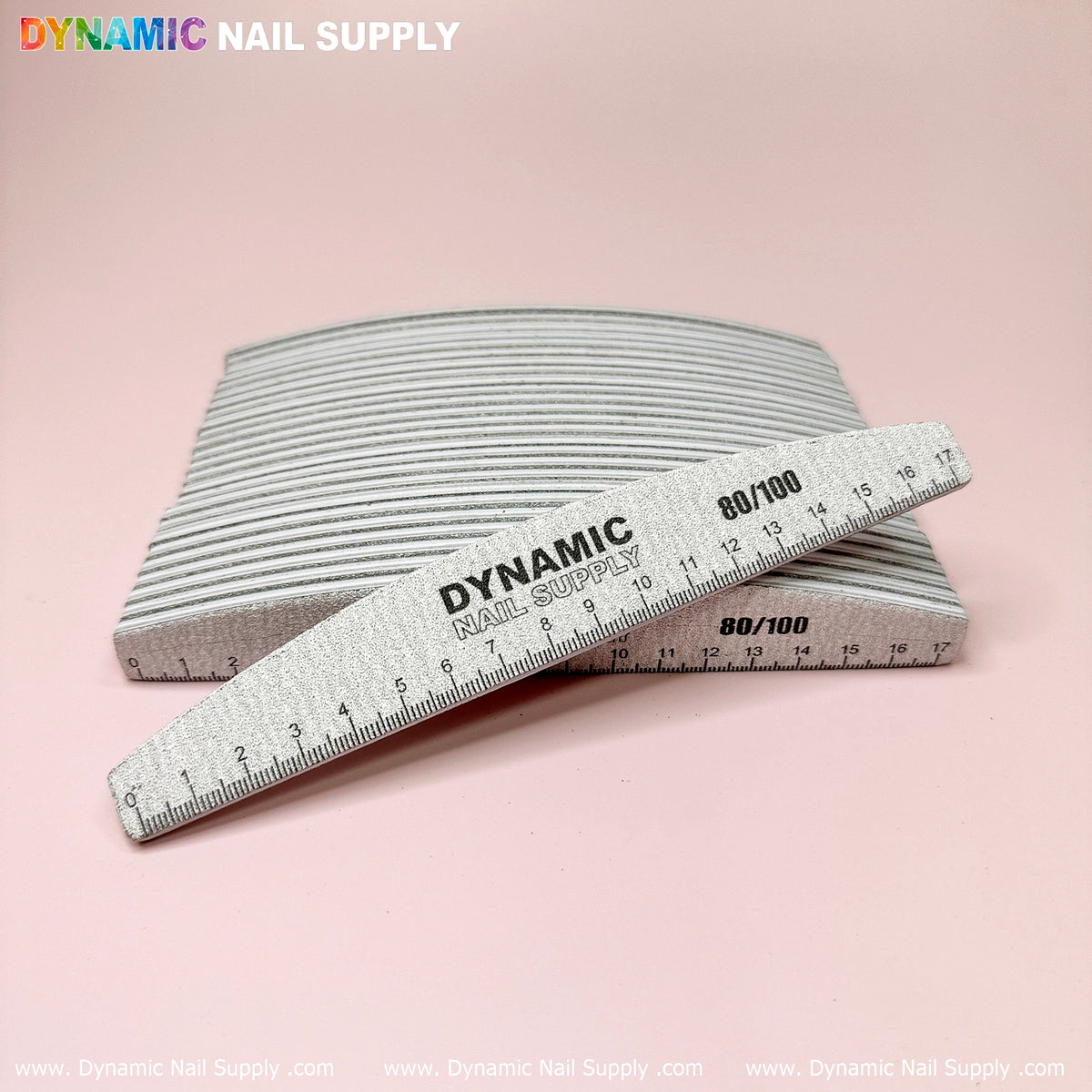 Professional Half-moon Nail Files (25 pcs) grit 80/100 Hard Emery Boar ...