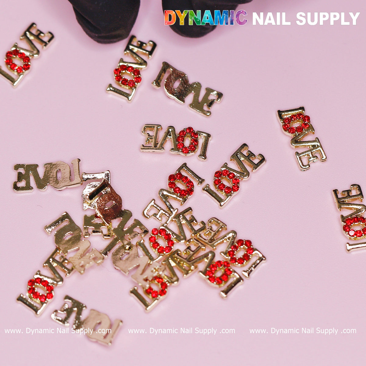 20 pcs Cute Letters Love Word Nail Charms ( O letter is engraved by sm ...