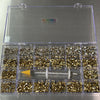 [Metallic Gold] Rhinestones set - 20 cells box - 14 big shapes and 6 r ...