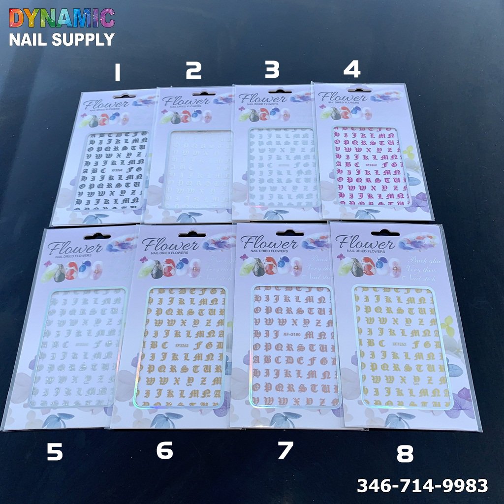 Old English Letters sticker for Nail Art Design – Dynamic Nail Supply