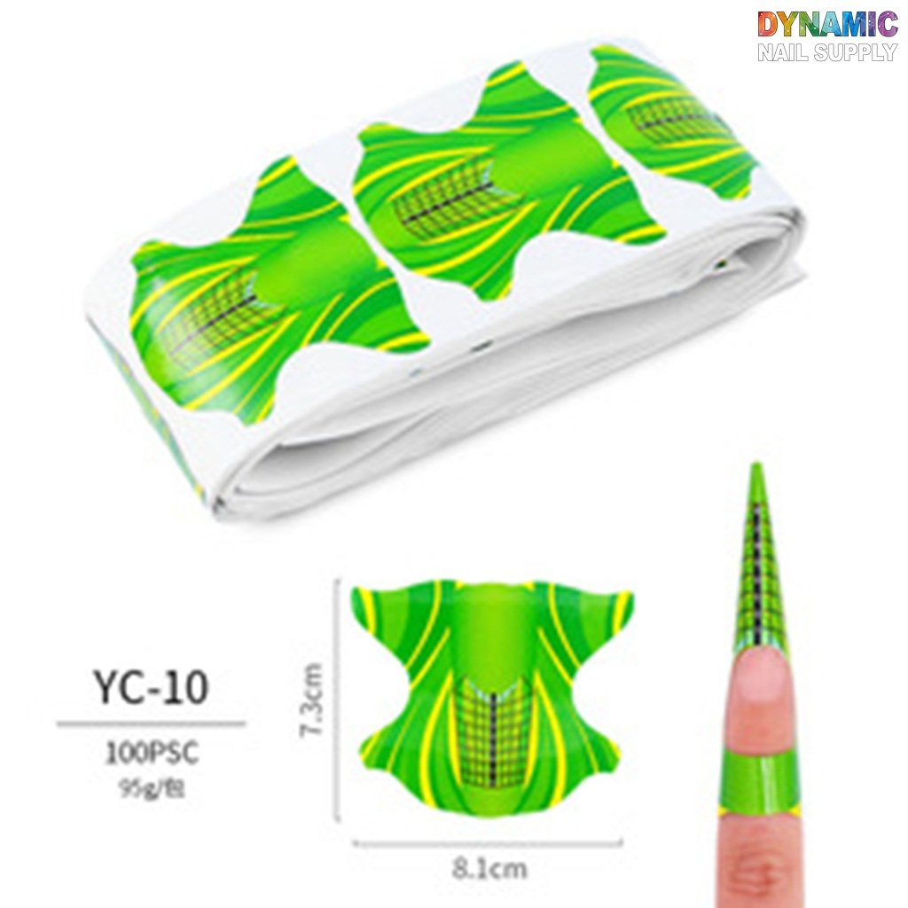 100 Pcs Nail Form / Package - Nail Tips Extension Forms – Dynamic Nail ...