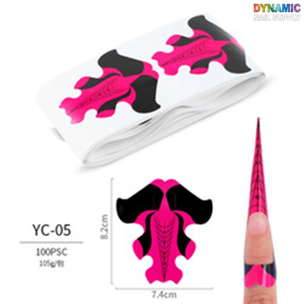 100 Pcs Nail Form / Package - Nail Tips Extension Forms – Dynamic Nail ...