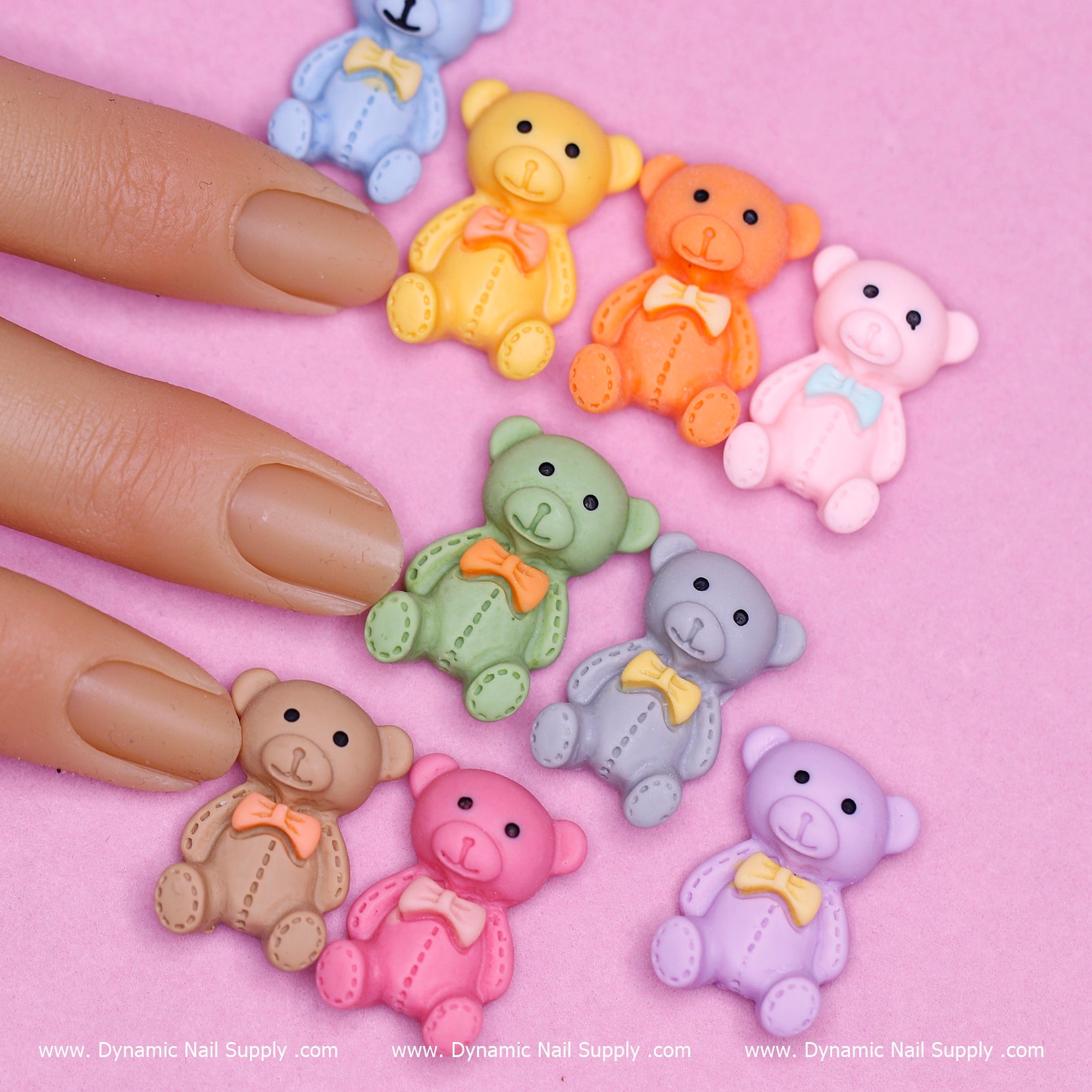 10 pcs Teddy Bear resin charms (Cartoon style) for Nails Art Design ...