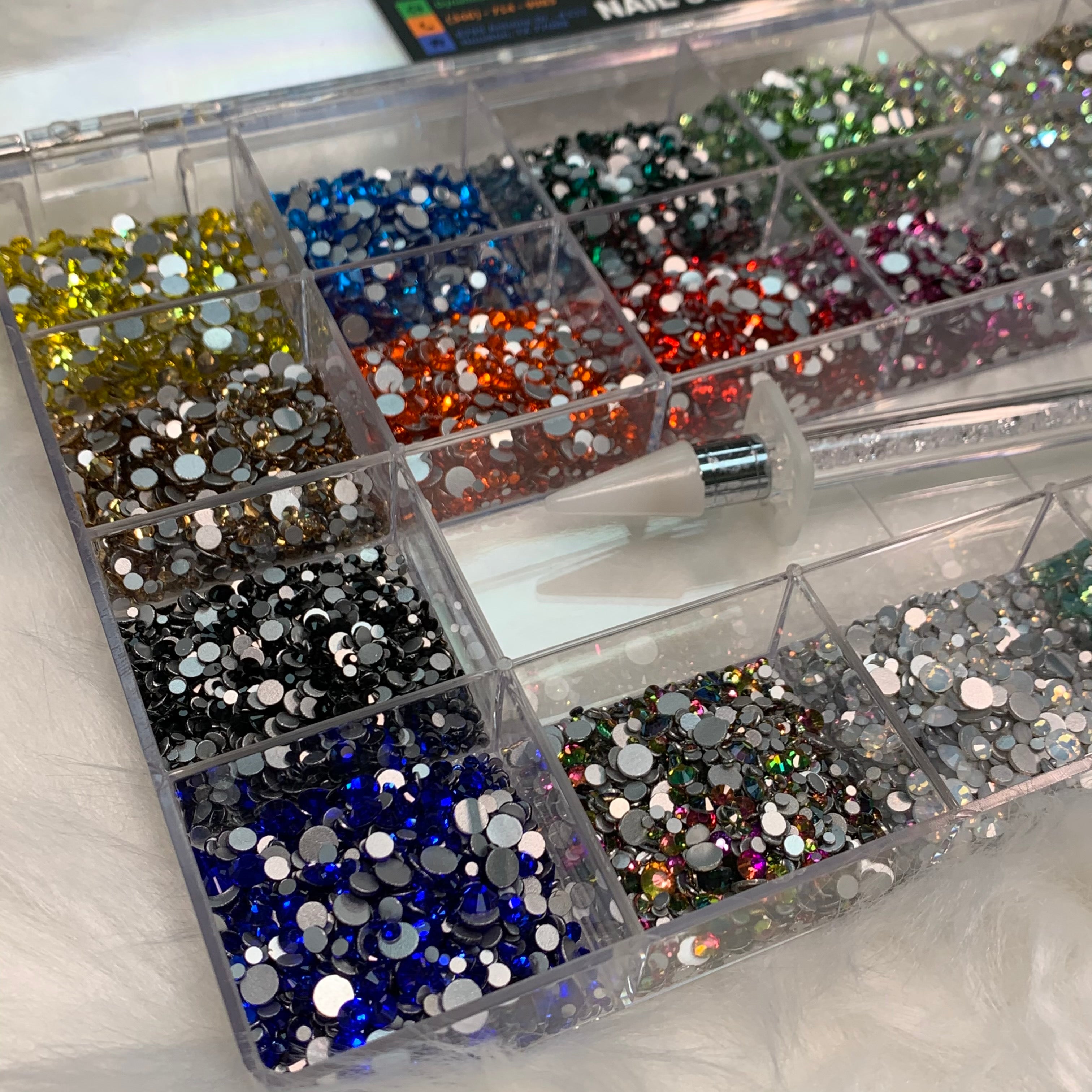 Multi-color Rhinestone set - Mixed sizes x 20 colors x 1440 pcs each ...