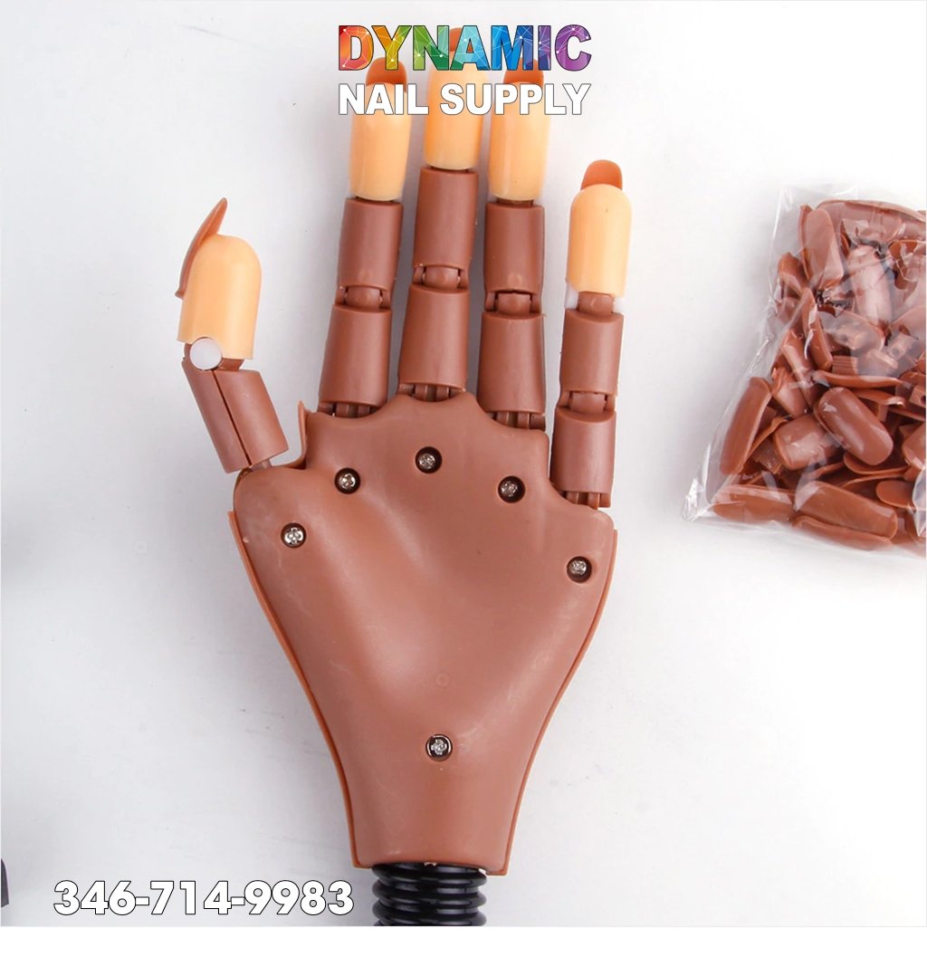 Professional Practice Hand - Include 100 pcs of Replacement Nail Tips ...
