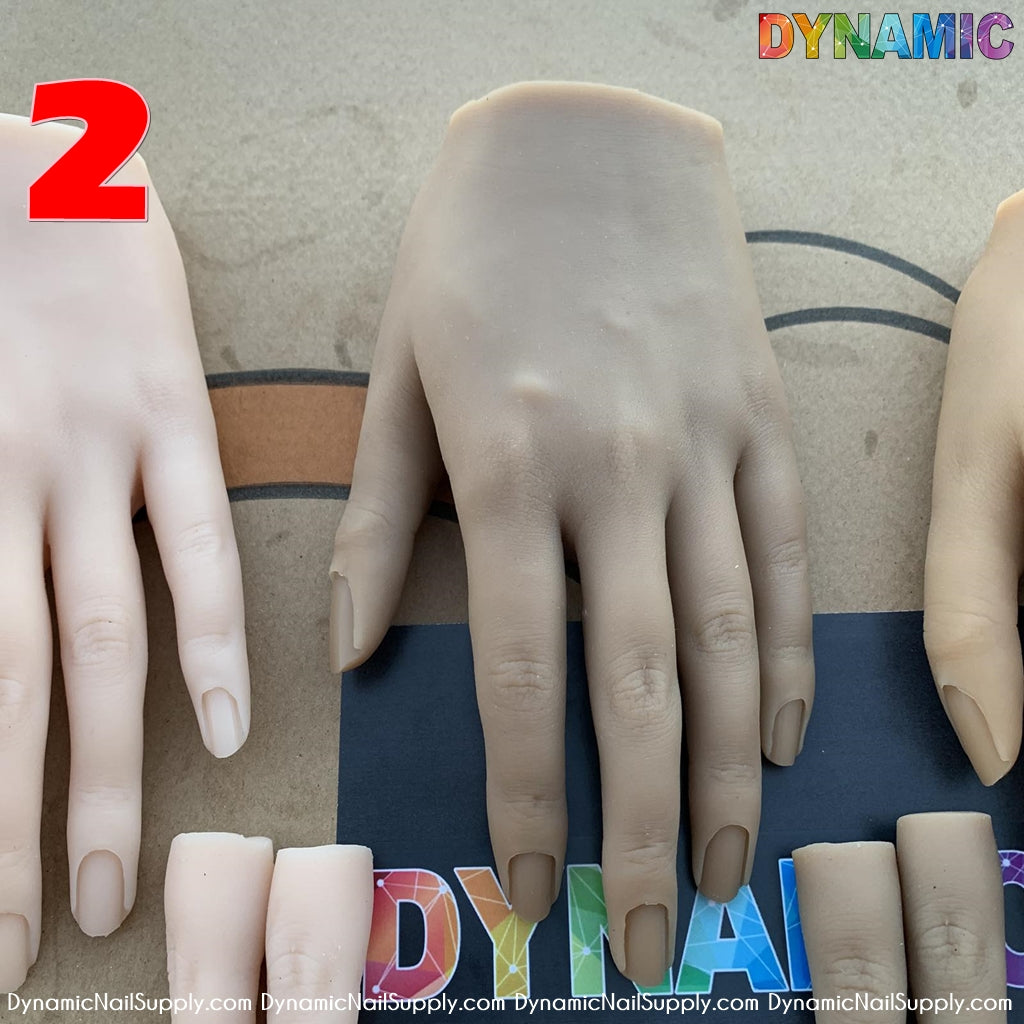 Poseable Silicone Practice Hands and fingers - 6 different skin tones ...