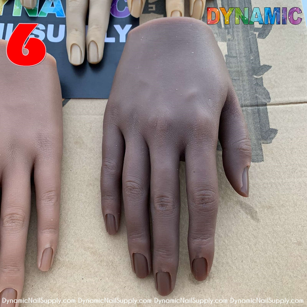 Poseable Silicone Practice Hands and fingers - 6 different skin tones ...