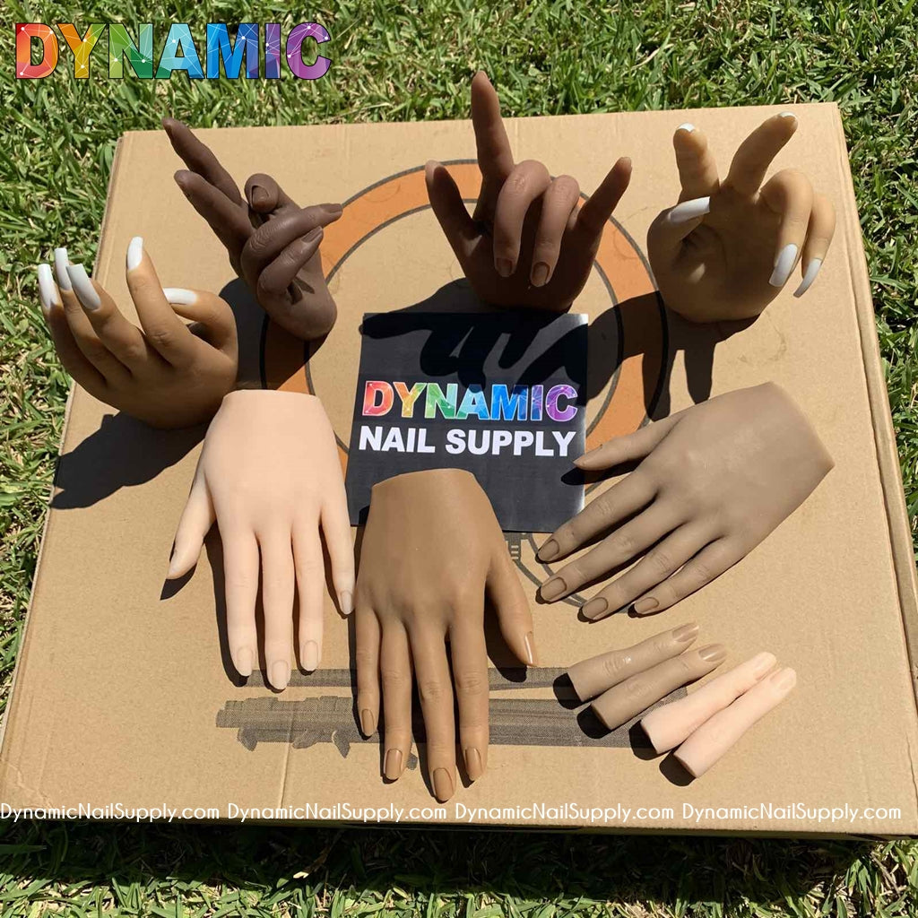 Poseable Silicone Practice Hands and fingers - 6 different skin tones ...